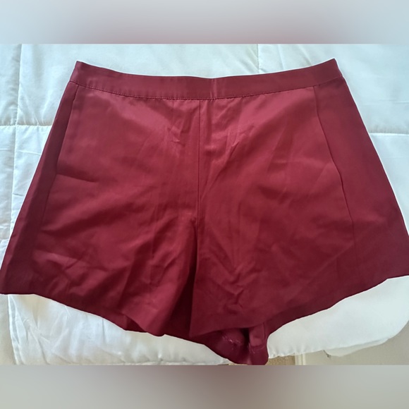 Zara | Shorts | Zara High Waist Maroon Shorts | Poshmark